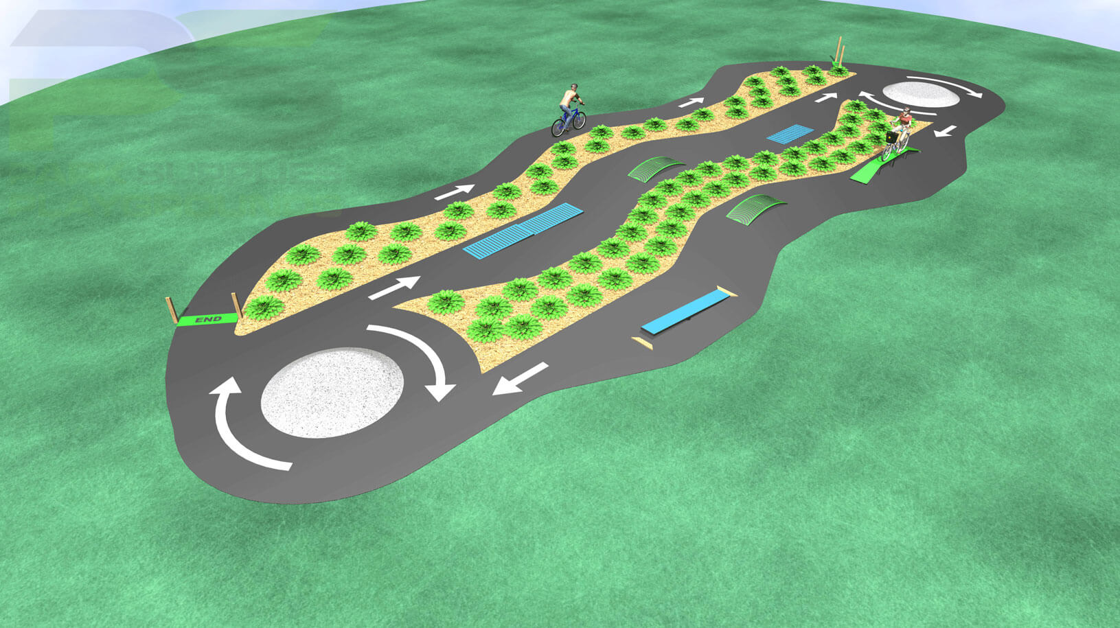 Bike Track Obstacles I NZ Made I Park Supplies & Playgrounds